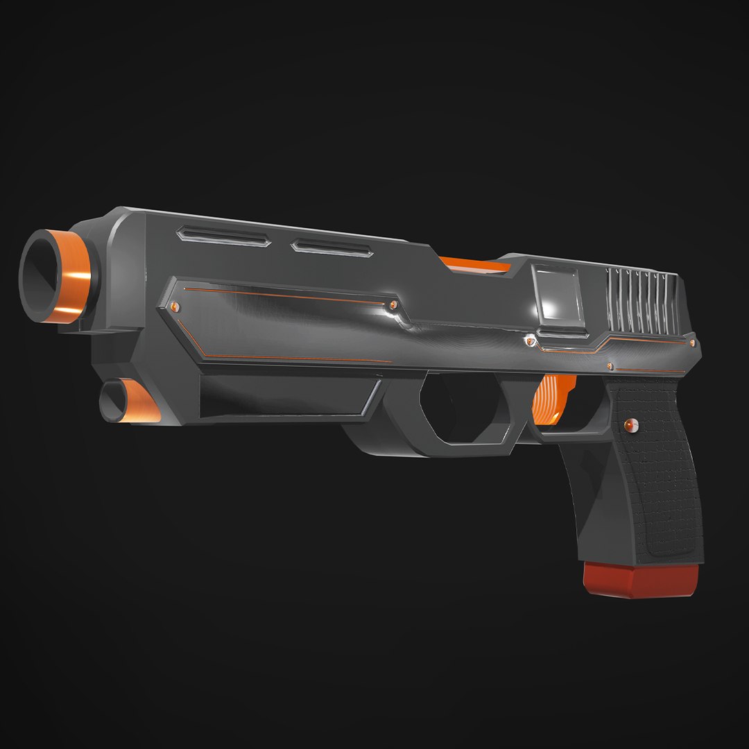 3D Heavy Pistol Model - TurboSquid 2331559