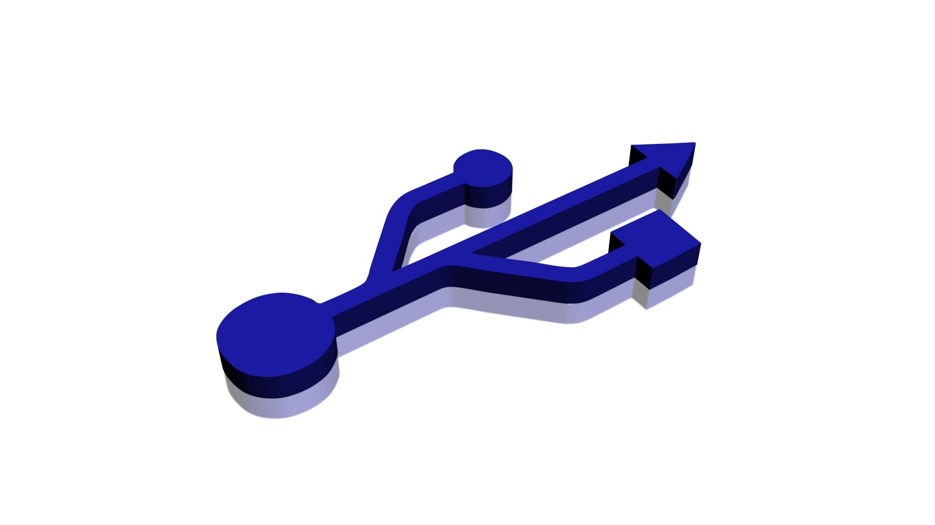 3d usb symbol