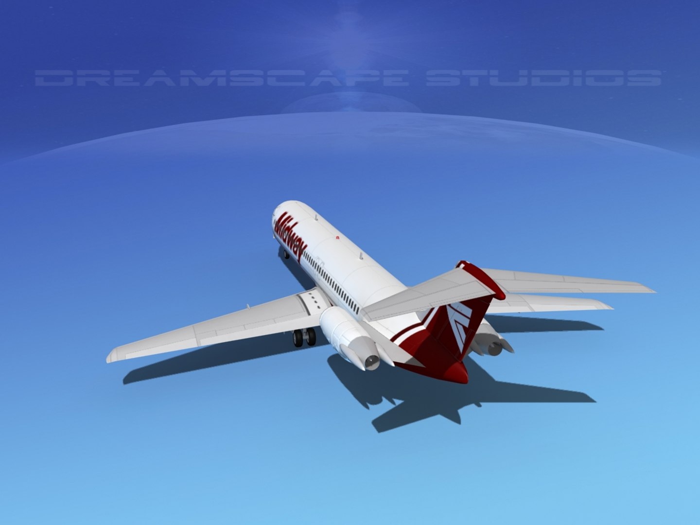 Turbines Dc-9-50 Douglas Dc-9 Aircraft 3d Model