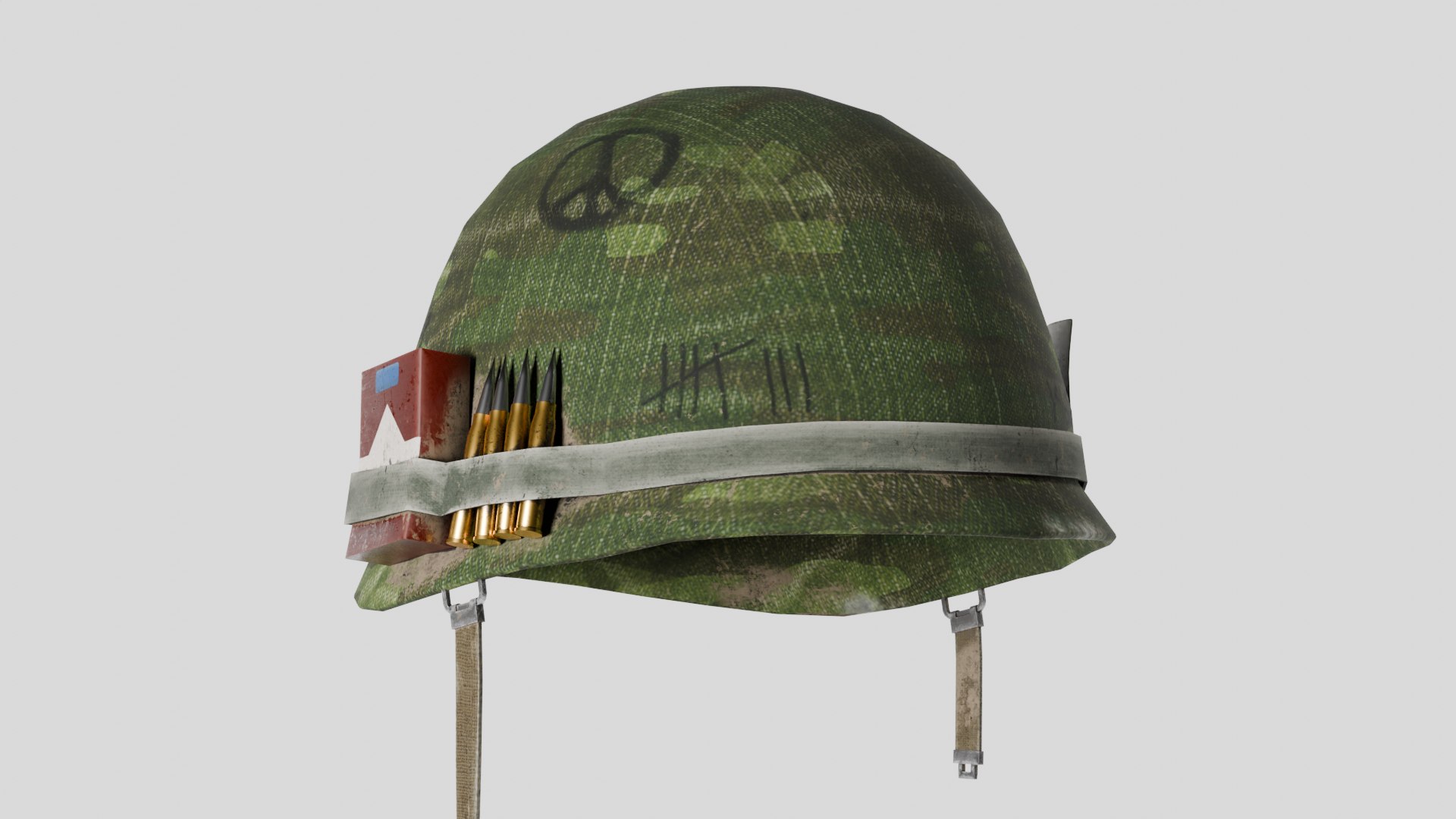 3D Model Vietnam M1 Combat Helmet - TurboSquid 2252985