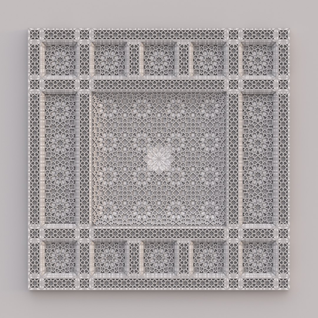 Classic Islamic Ceiling 001 3D Model - TurboSquid 2411926