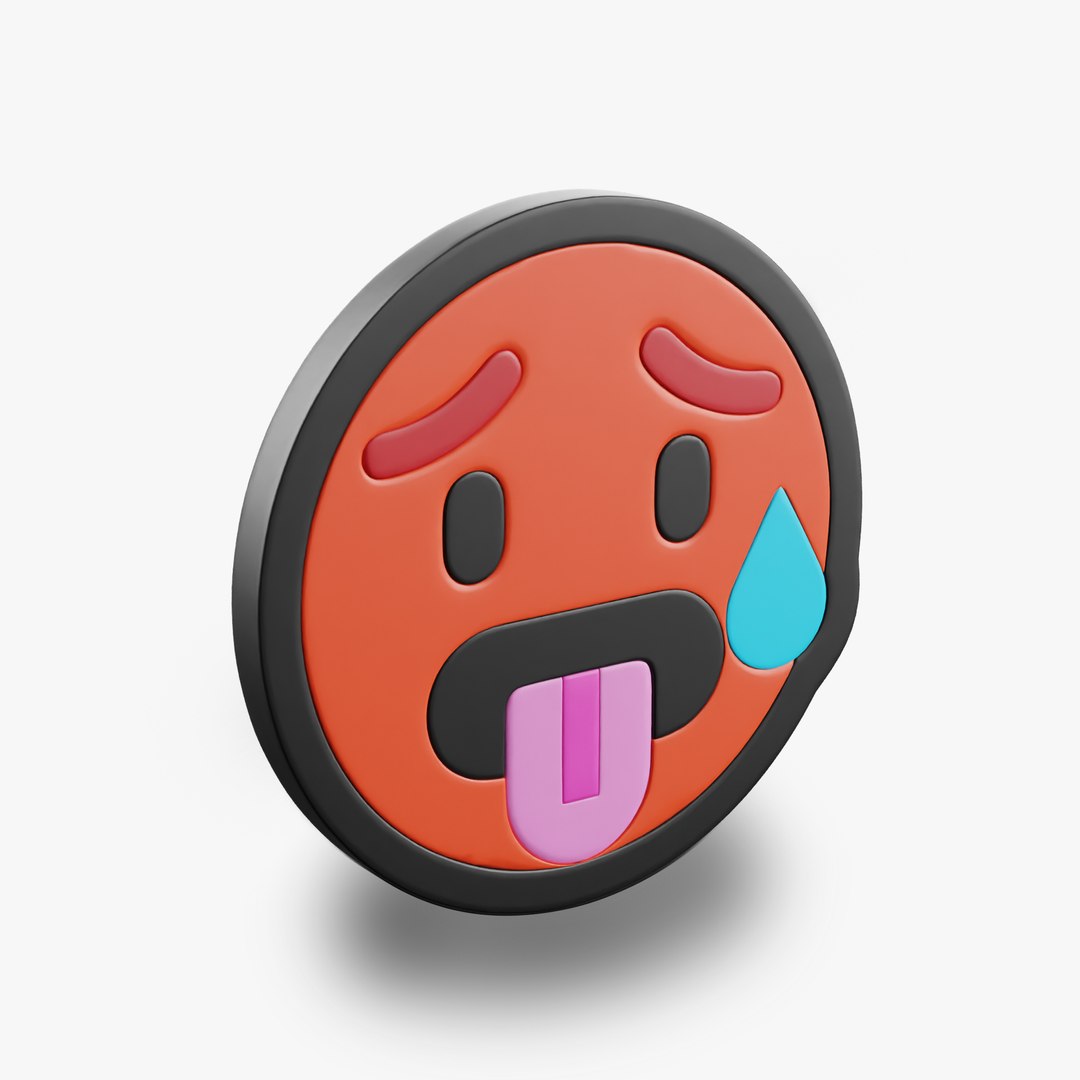 Hot Face - Emoji Coin 3D Model - TurboSquid 2089859