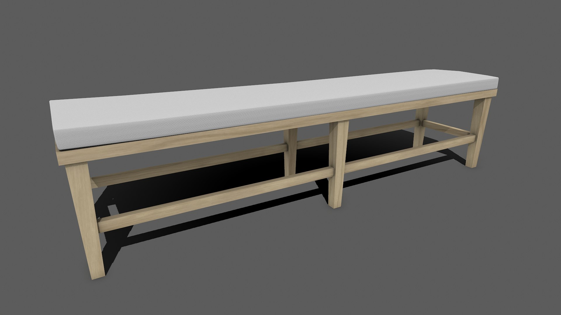 Free 3D Bench With Cushion Low-poly PBR - TurboSquid 2222874