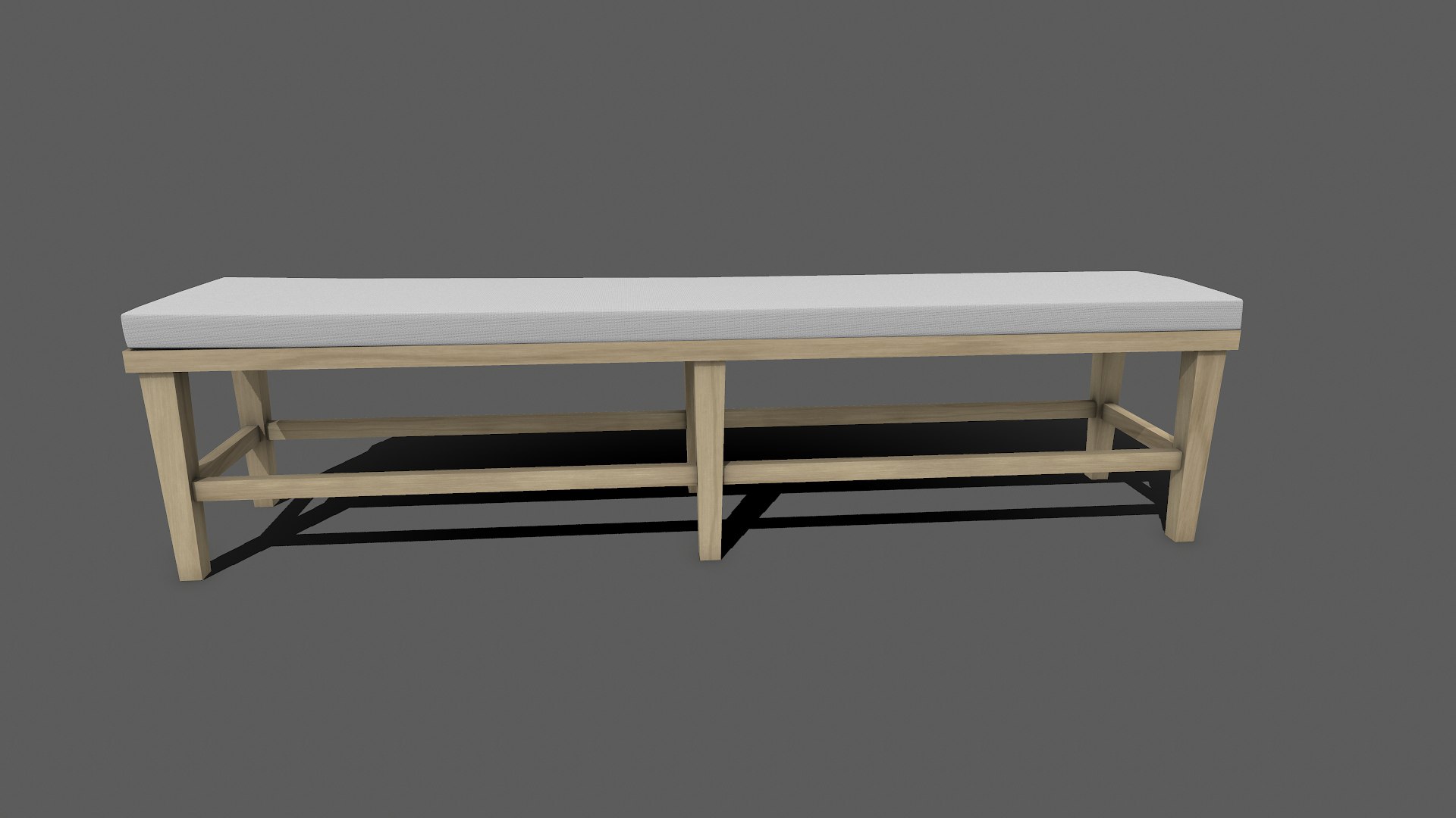 Free 3D Bench With Cushion Low-poly PBR - TurboSquid 2222874