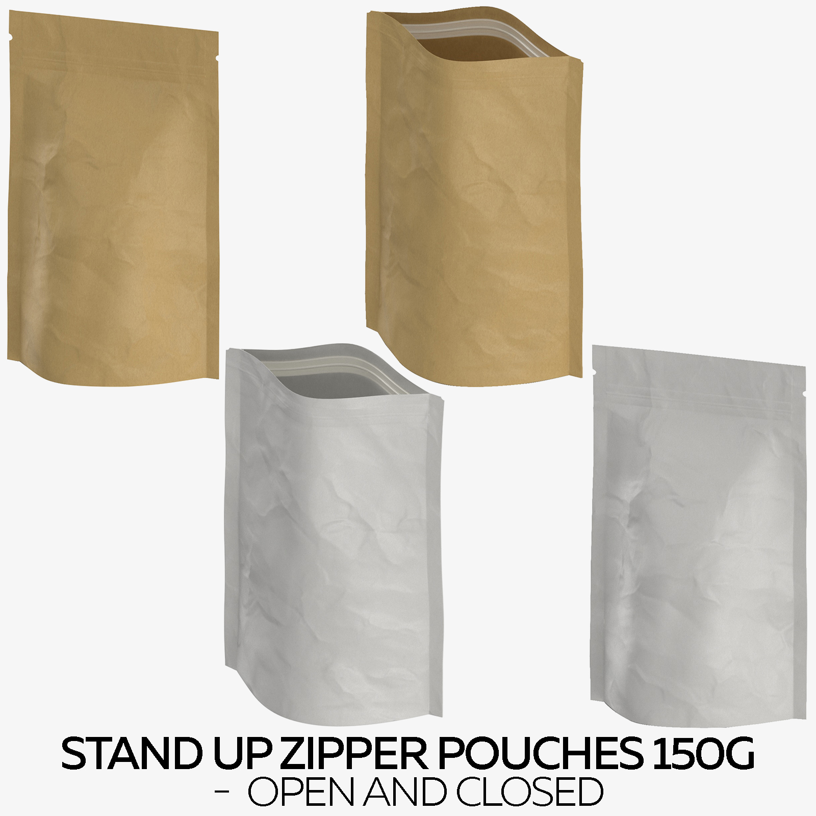 Stand zipper pouches 150g model - TurboSquid 1594133