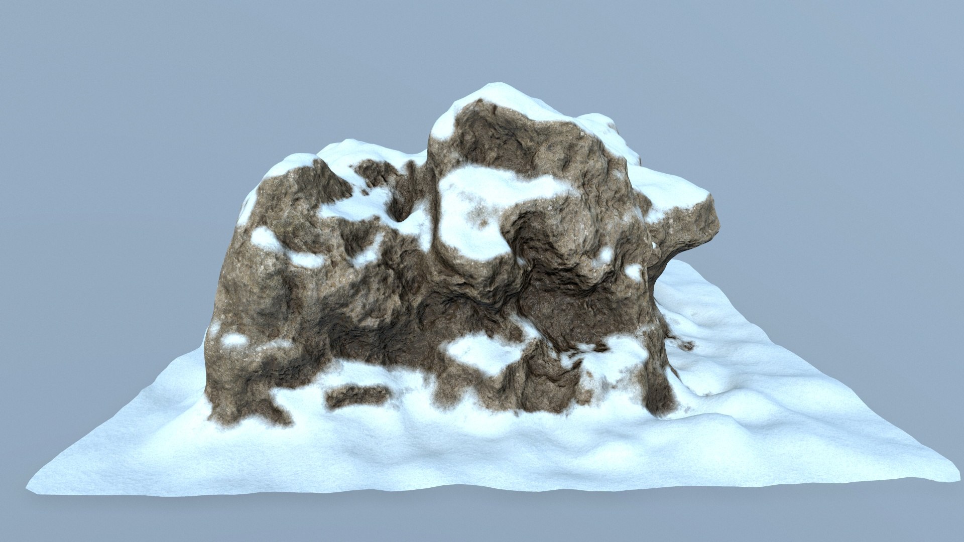 Rock Snow 3D Model - TurboSquid 1341694