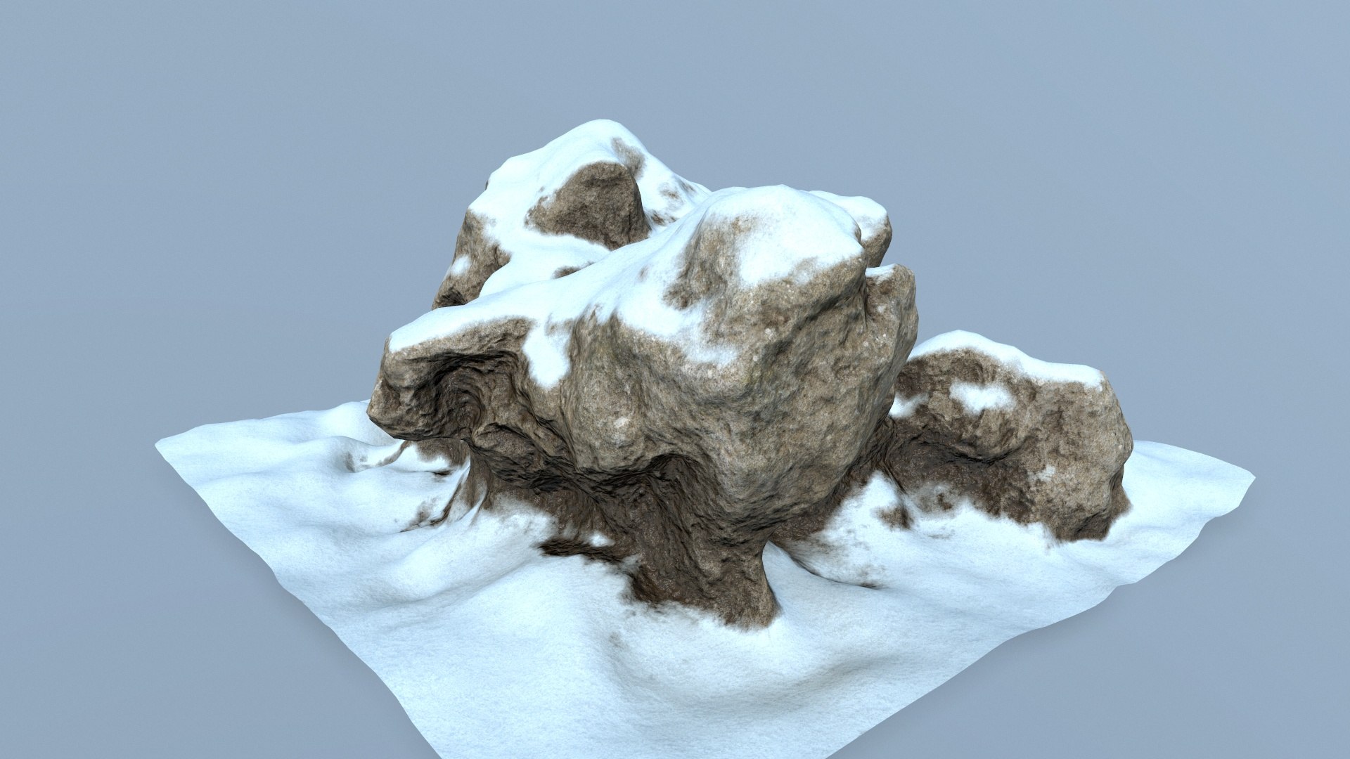 Rock Snow 3D Model - TurboSquid 1341694
