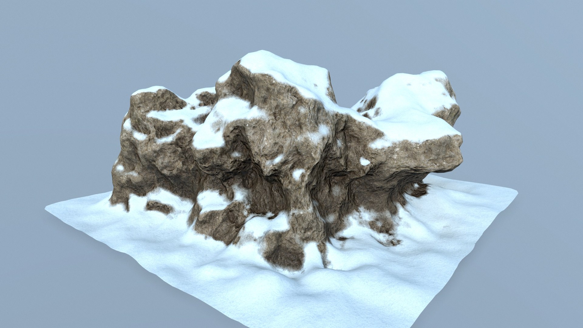 Rock Snow 3D Model - TurboSquid 1341694