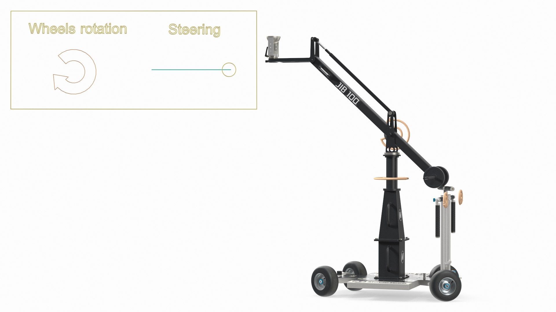 MovieTech 4x4 Dolly with Mini Crane Rigged 3D model - TurboSquid 1958486