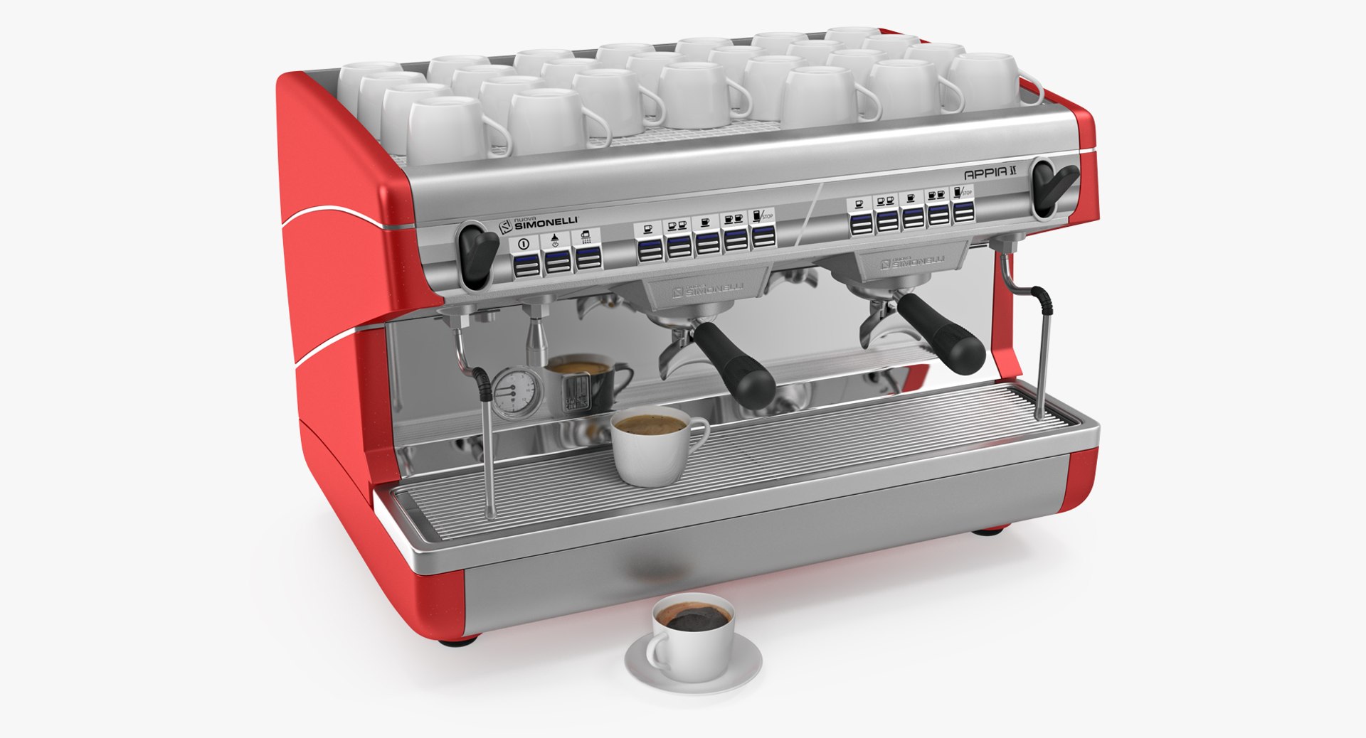 3D Espresso Machine Coffee Cups - TurboSquid 1221398