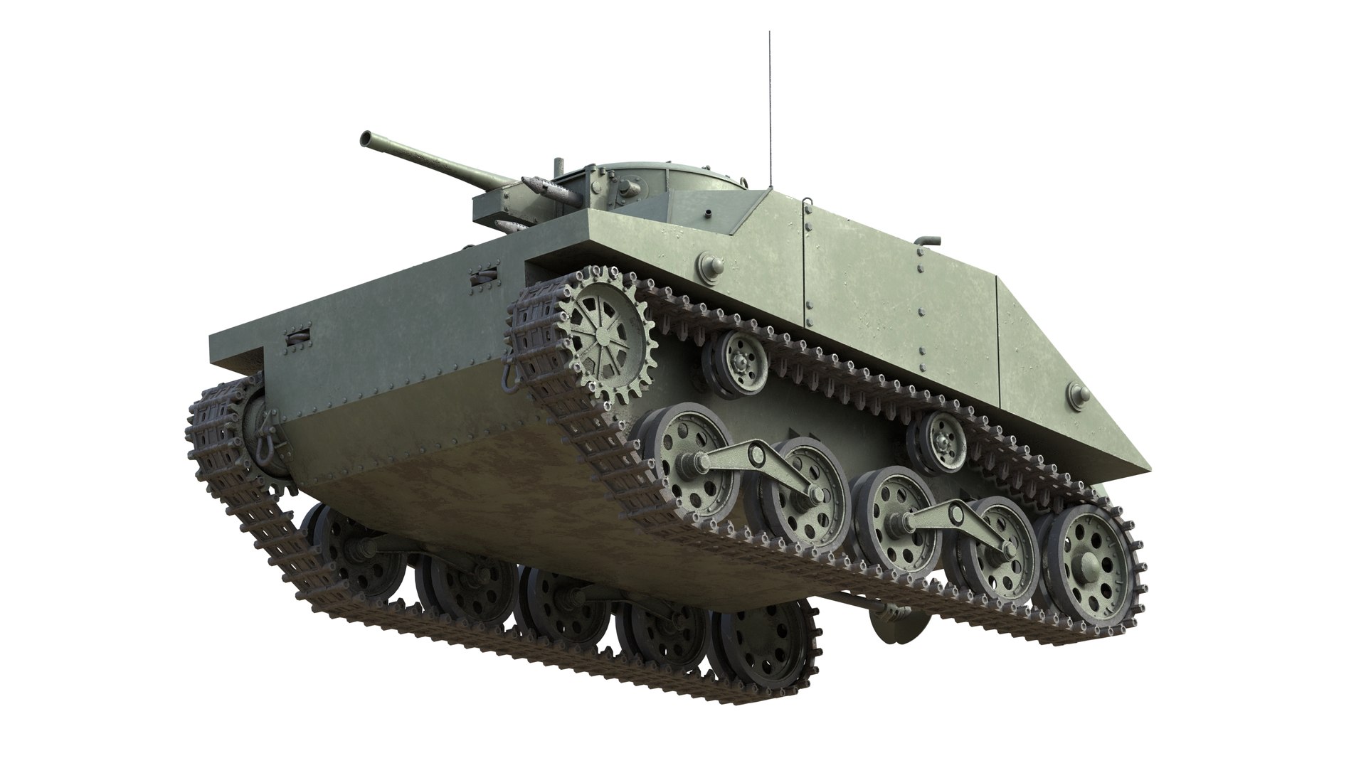 3D Type 2 Ka Mi Tank Model - TurboSquid 2292816