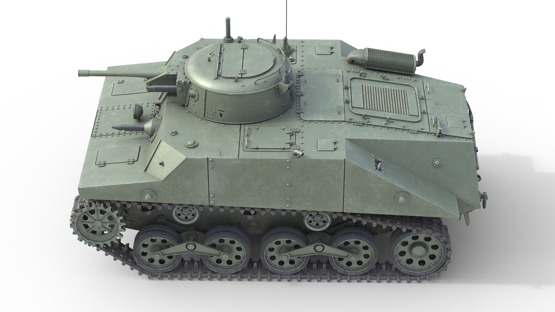 3D Type 2 Ka Mi Tank Model - TurboSquid 2292816