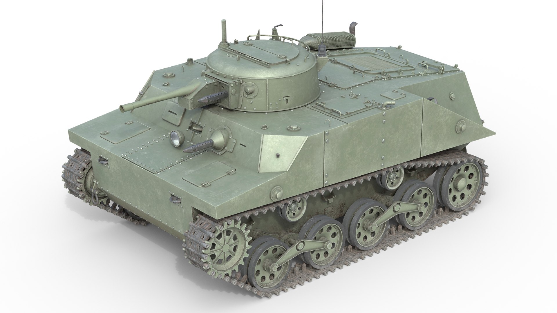 3D Type 2 Ka Mi Tank Model - TurboSquid 2292816