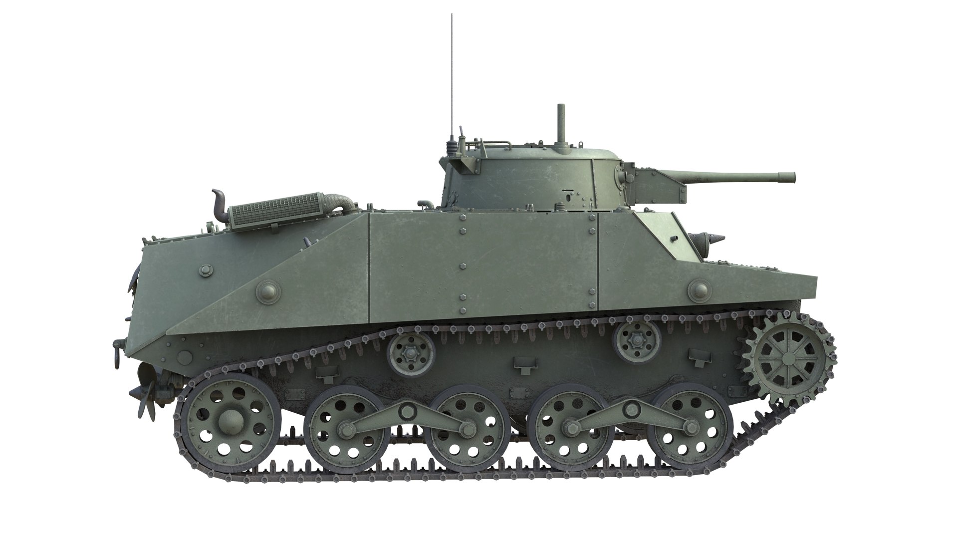 3D Type 2 Ka Mi Tank Model - TurboSquid 2292816