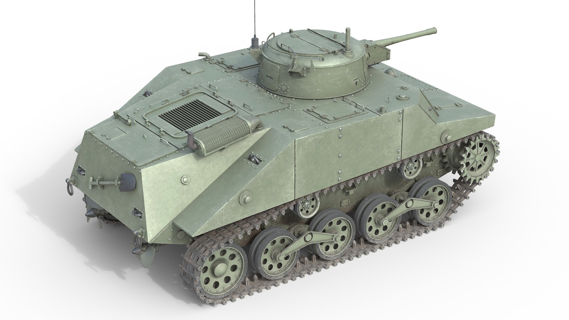 3D Type 2 Ka Mi Tank Model - TurboSquid 2292816