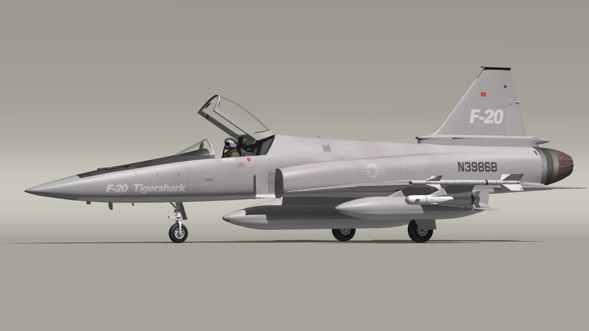 3D Northrop F20 Tigershark - TurboSquid 1809119