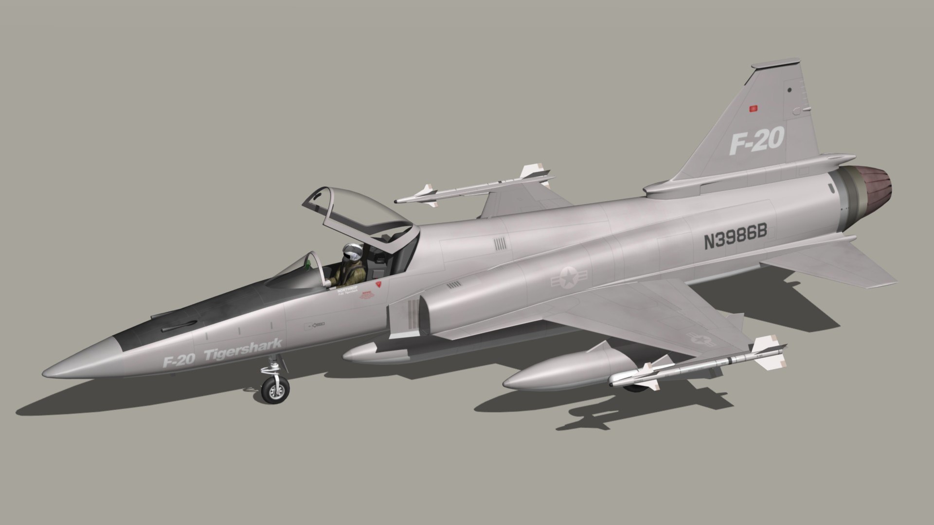 3D Northrop F20 Tigershark - TurboSquid 1809119