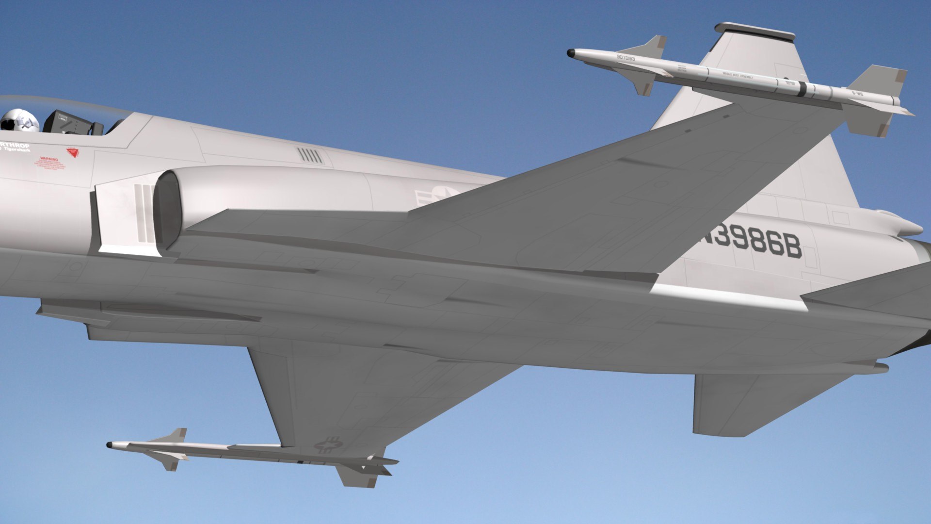 3D Northrop F20 Tigershark - TurboSquid 1809119