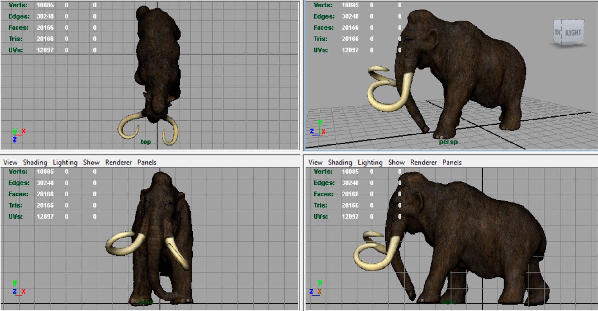 3D Mammoth Model - TurboSquid 1219661