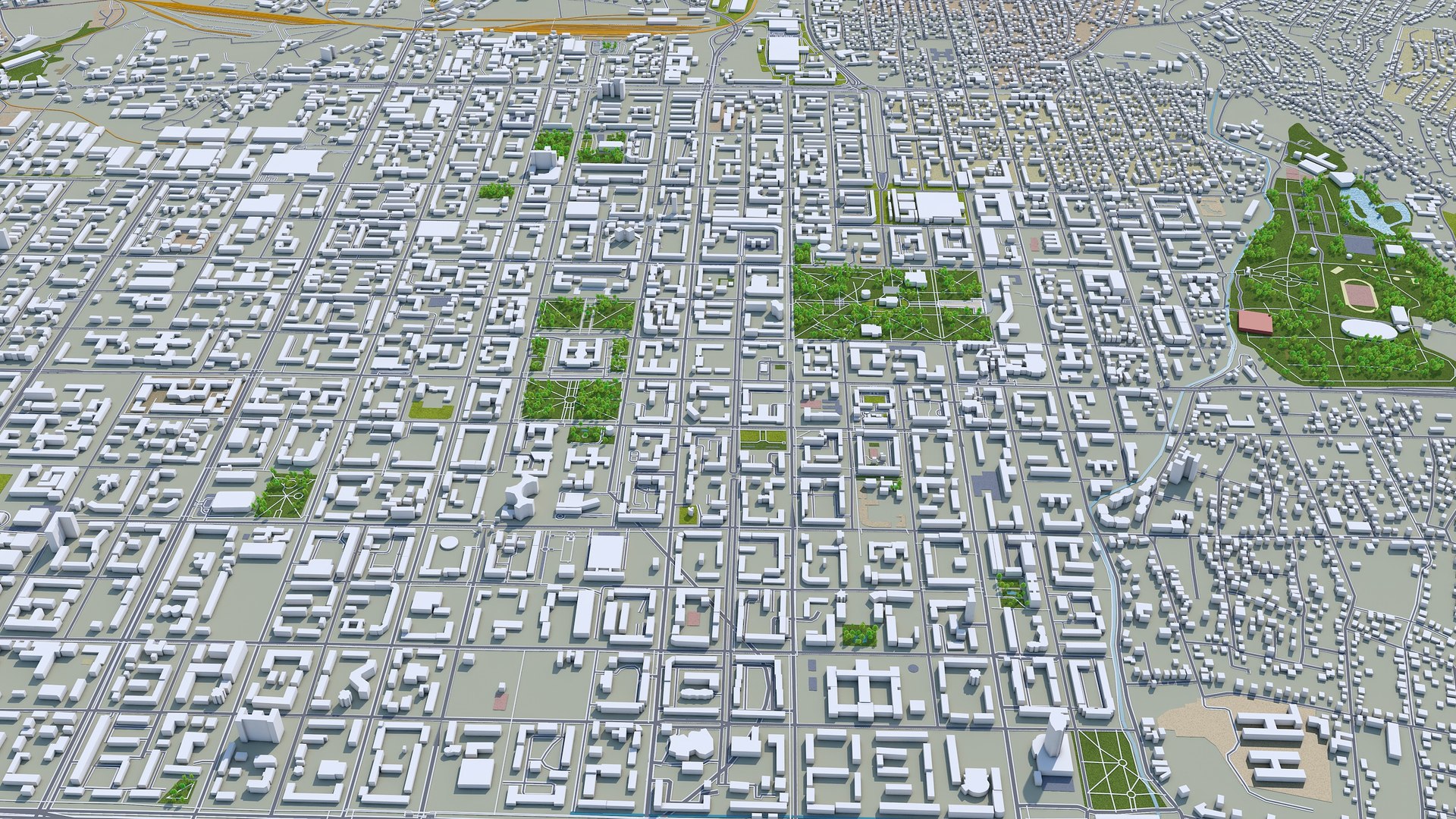 3D City Area Building Model - TurboSquid 1608542