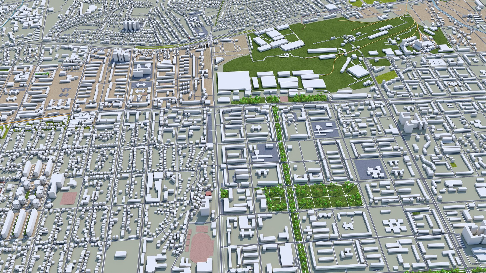 3D City Area Building Model - TurboSquid 1608542