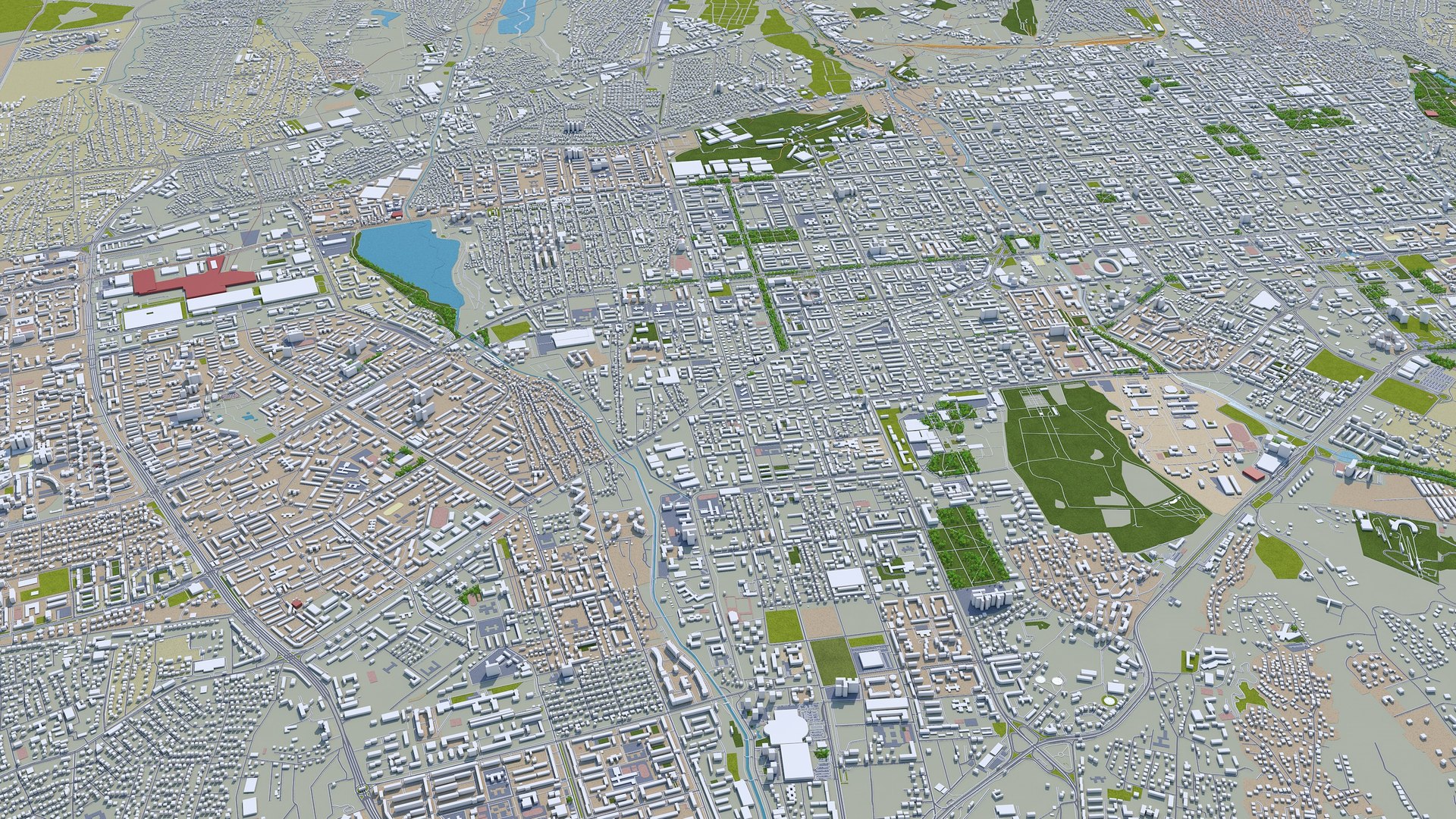 3D City Area Building Model - TurboSquid 1608542