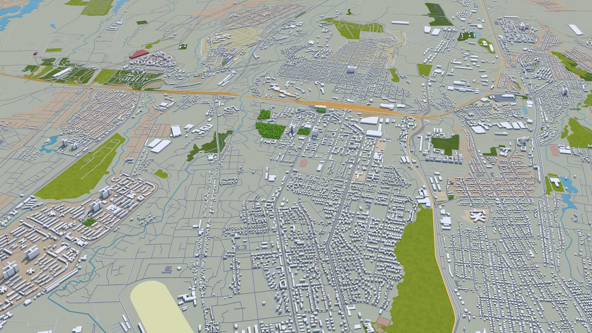 3D City Area Building Model - TurboSquid 1608542