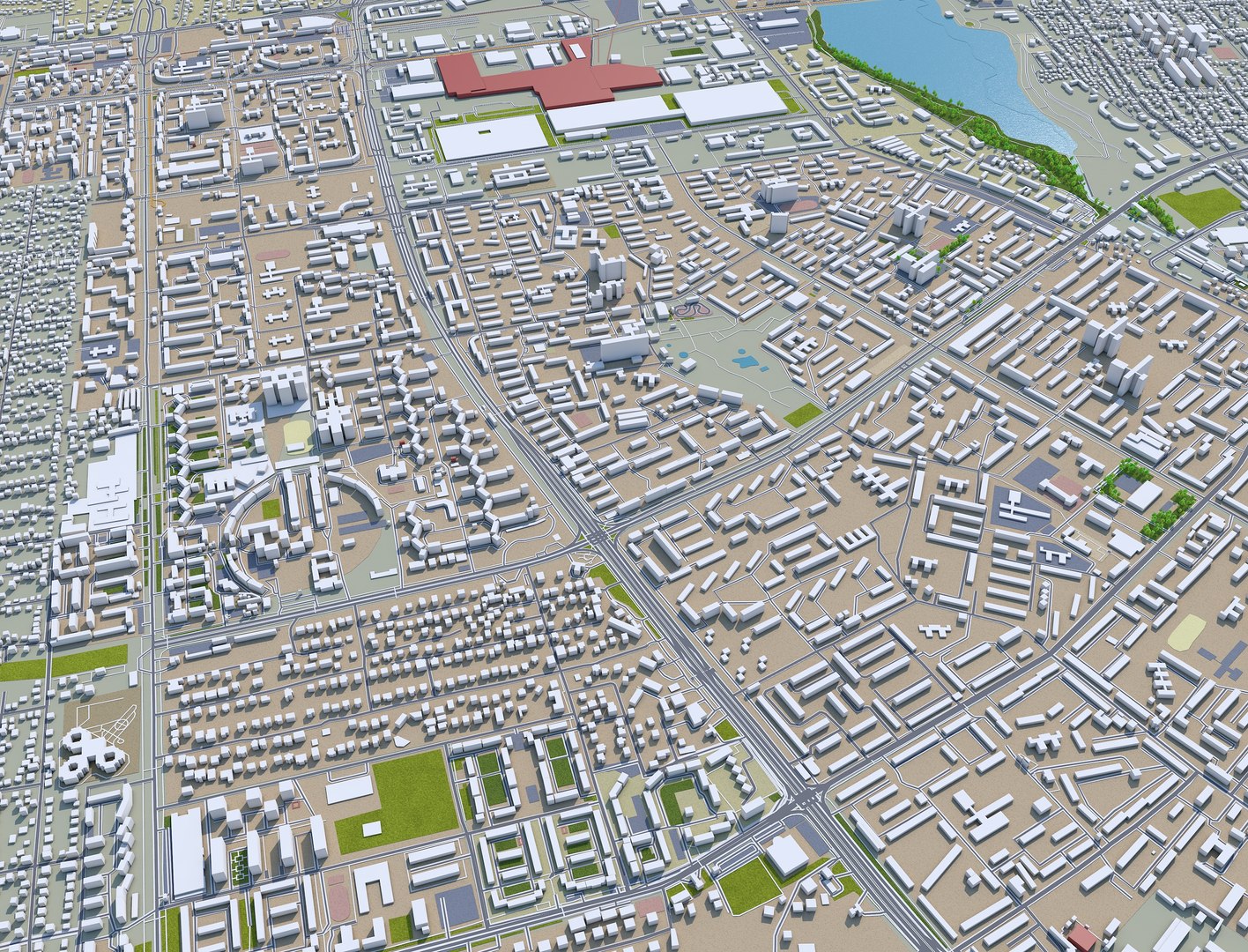 3D City Area Building Model - TurboSquid 1608542