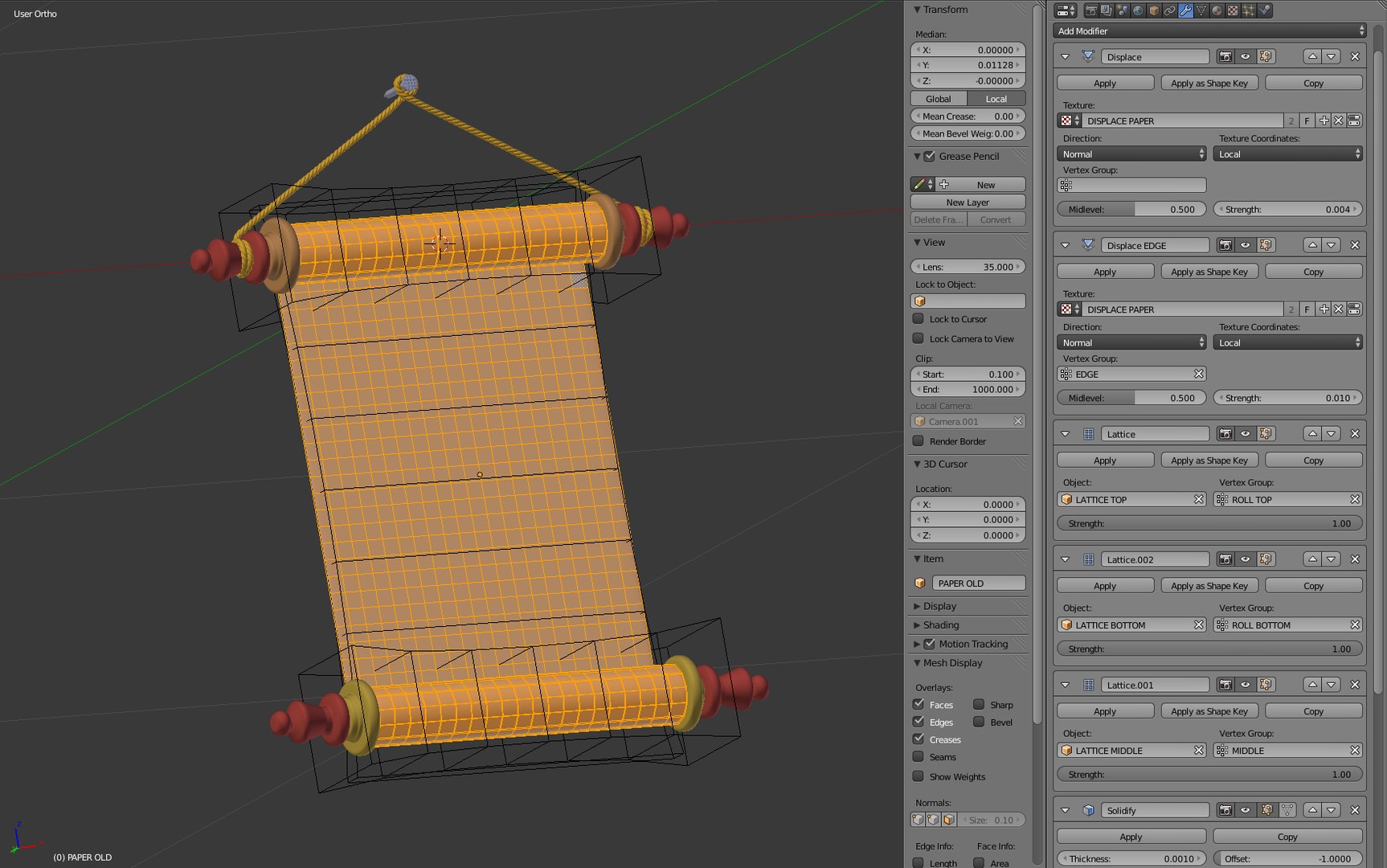 Old scroll 3D - TurboSquid 1581635