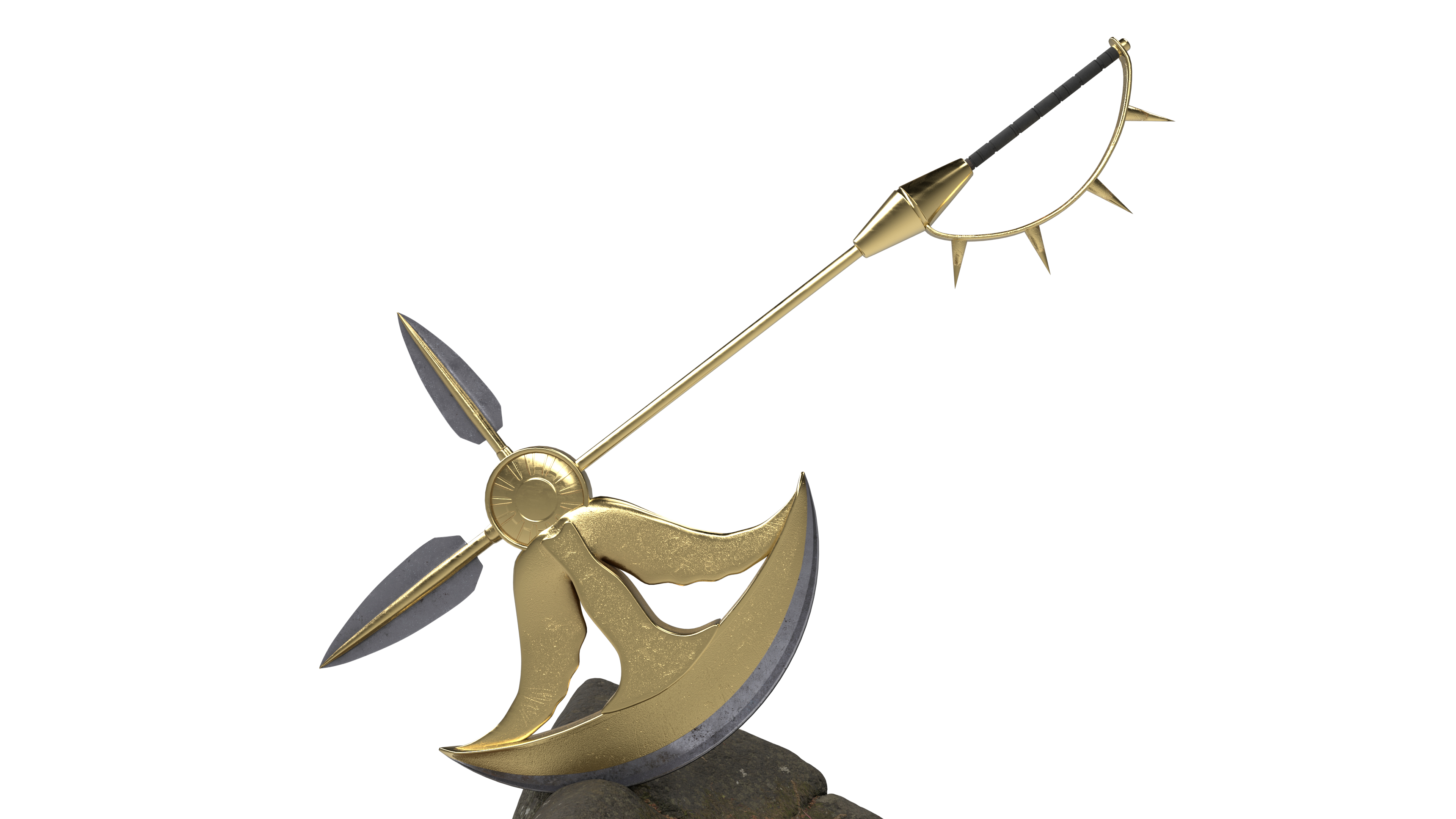 Free One Handed Ax - Sacred Treasure Rhitta 3D model - TurboSquid 1810160