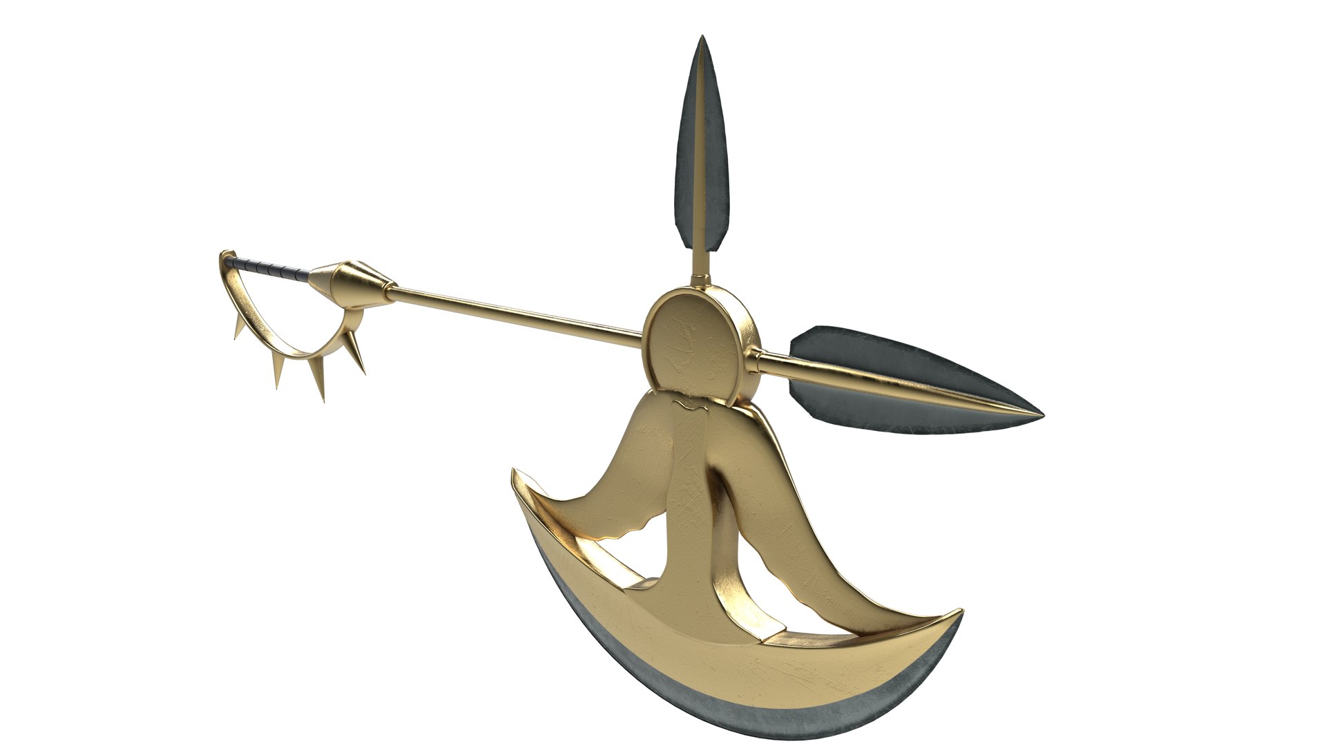 Free One Handed Ax - Sacred Treasure Rhitta 3D Model - TurboSquid 1810160