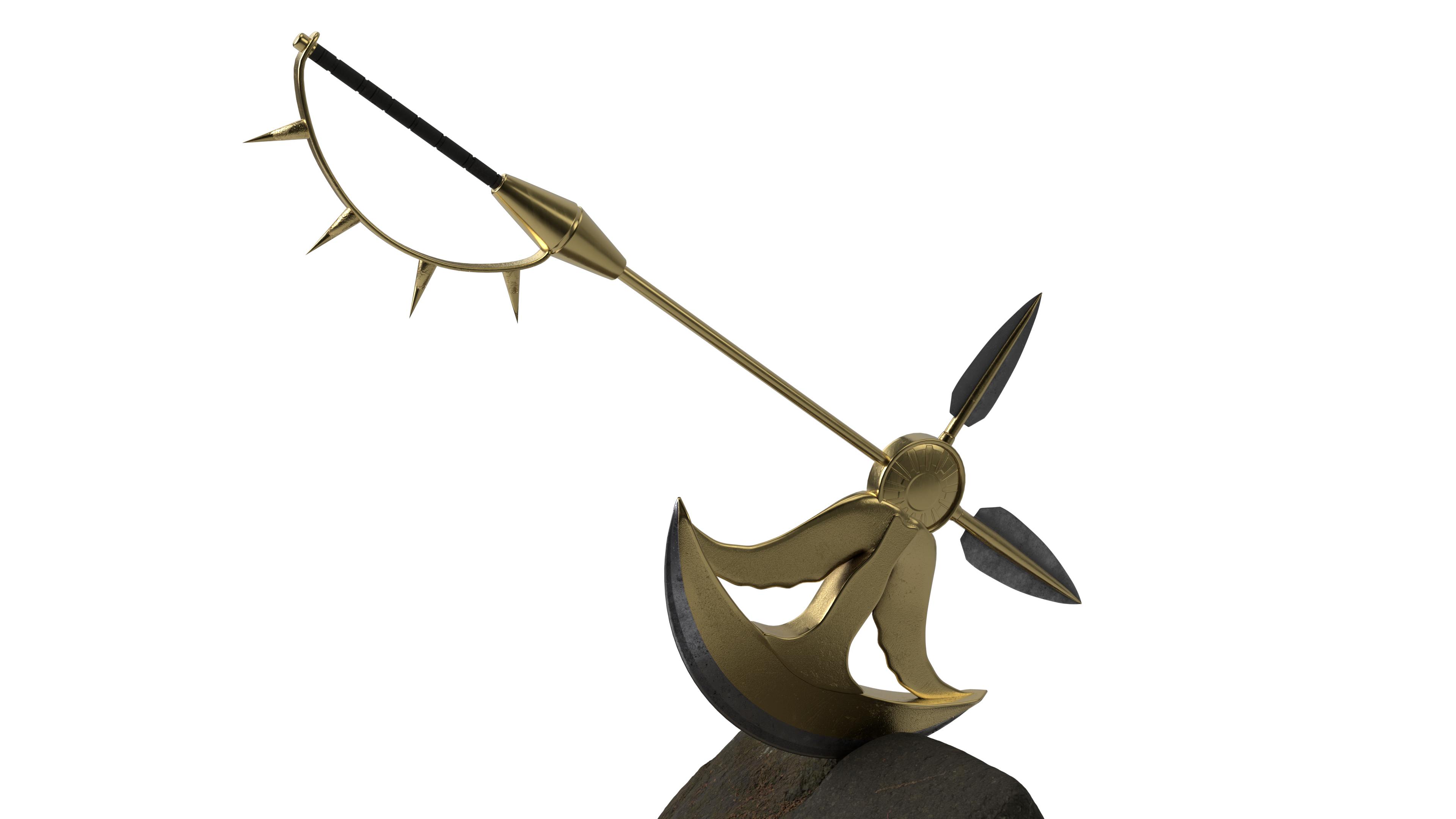 Free One Handed Ax - Sacred Treasure Rhitta 3D model - TurboSquid 1810160