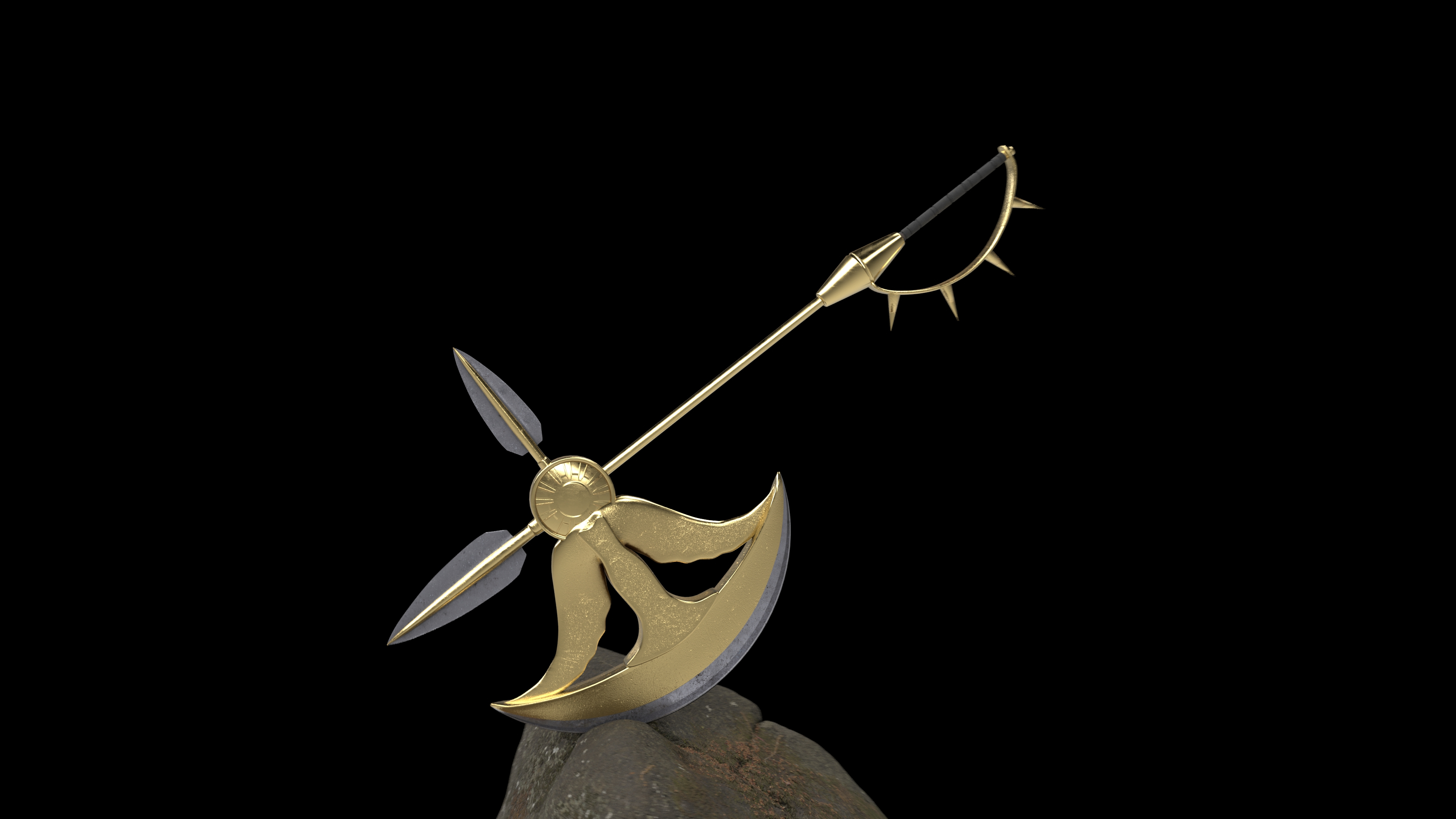 Free One Handed Ax - Sacred Treasure Rhitta 3D model - TurboSquid 1810160