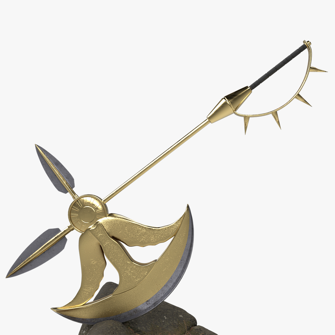 Free One Handed Ax - Sacred Treasure Rhitta 3D model - TurboSquid 1810160
