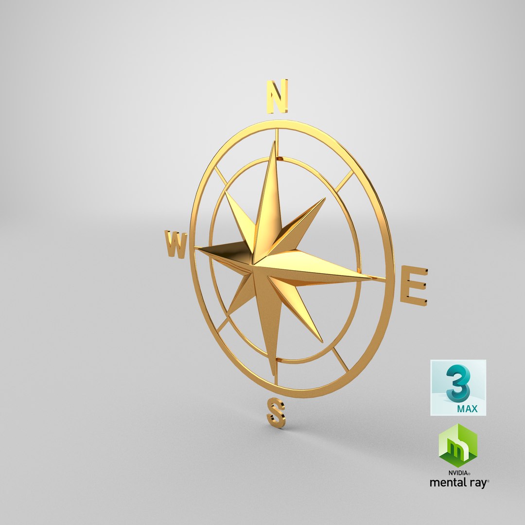 3D Compass Rose - TurboSquid 1937642