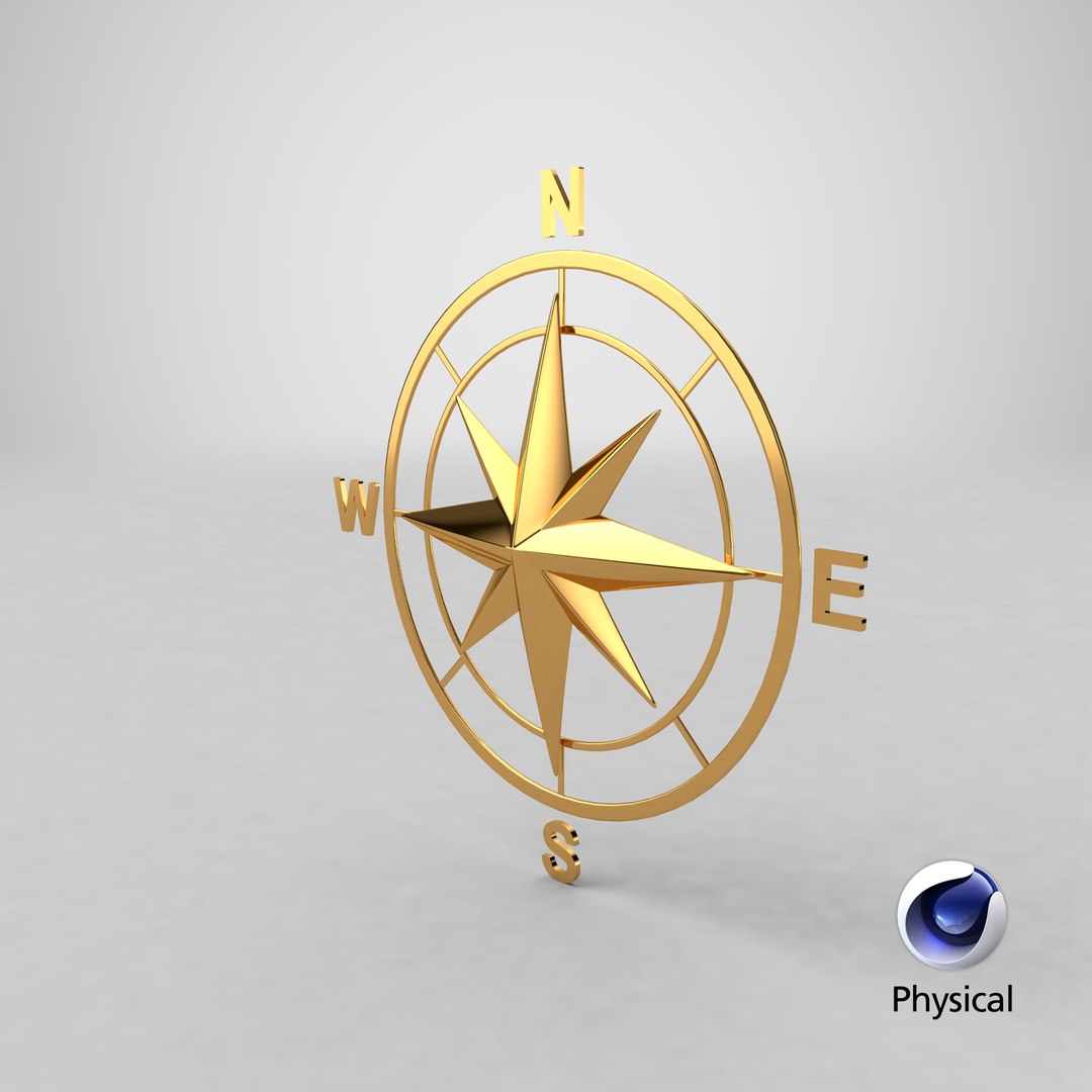 3D Compass Rose - TurboSquid 1937642