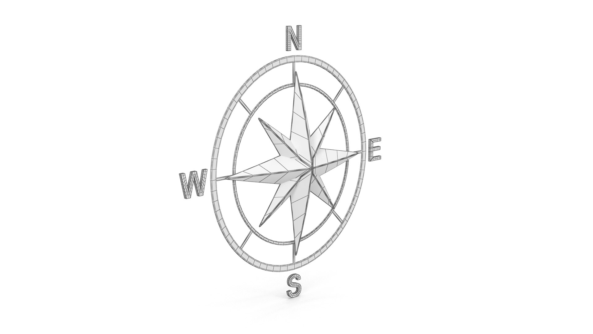 3D Compass Rose - TurboSquid 1937642
