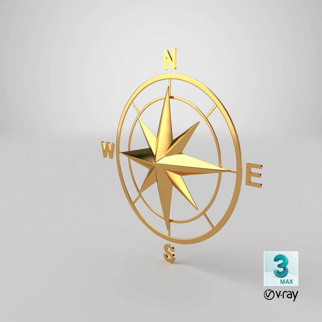 3D Compass Rose - TurboSquid 1937642
