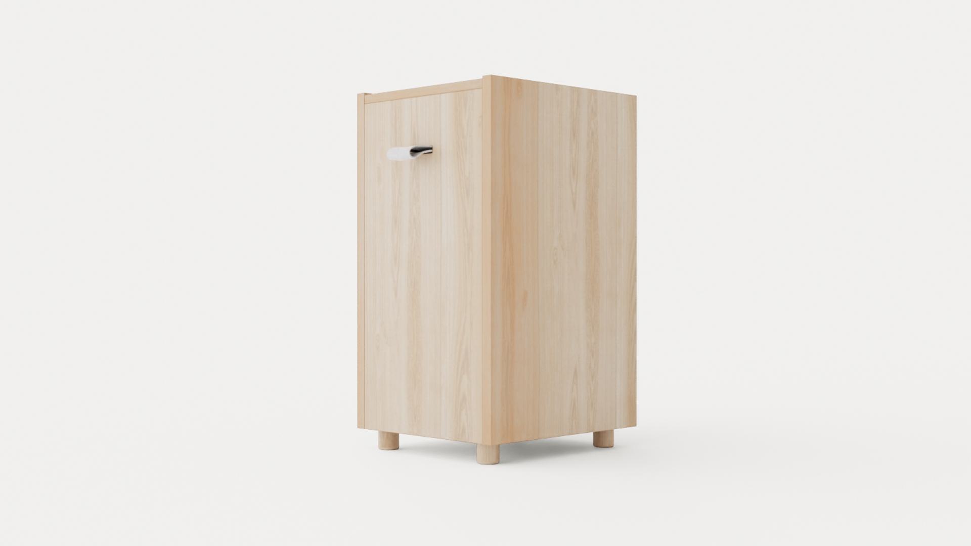 3D Loft Bedside Table Oak - TurboSquid 2250183