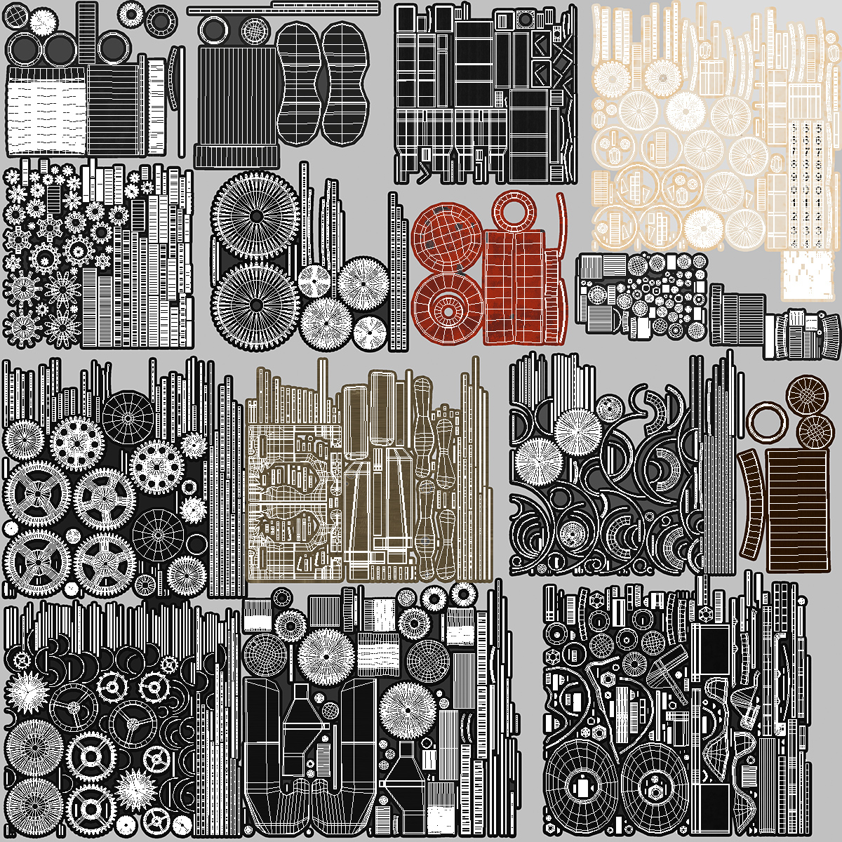 3D clockwork gear counter mechanism - TurboSquid 1653117