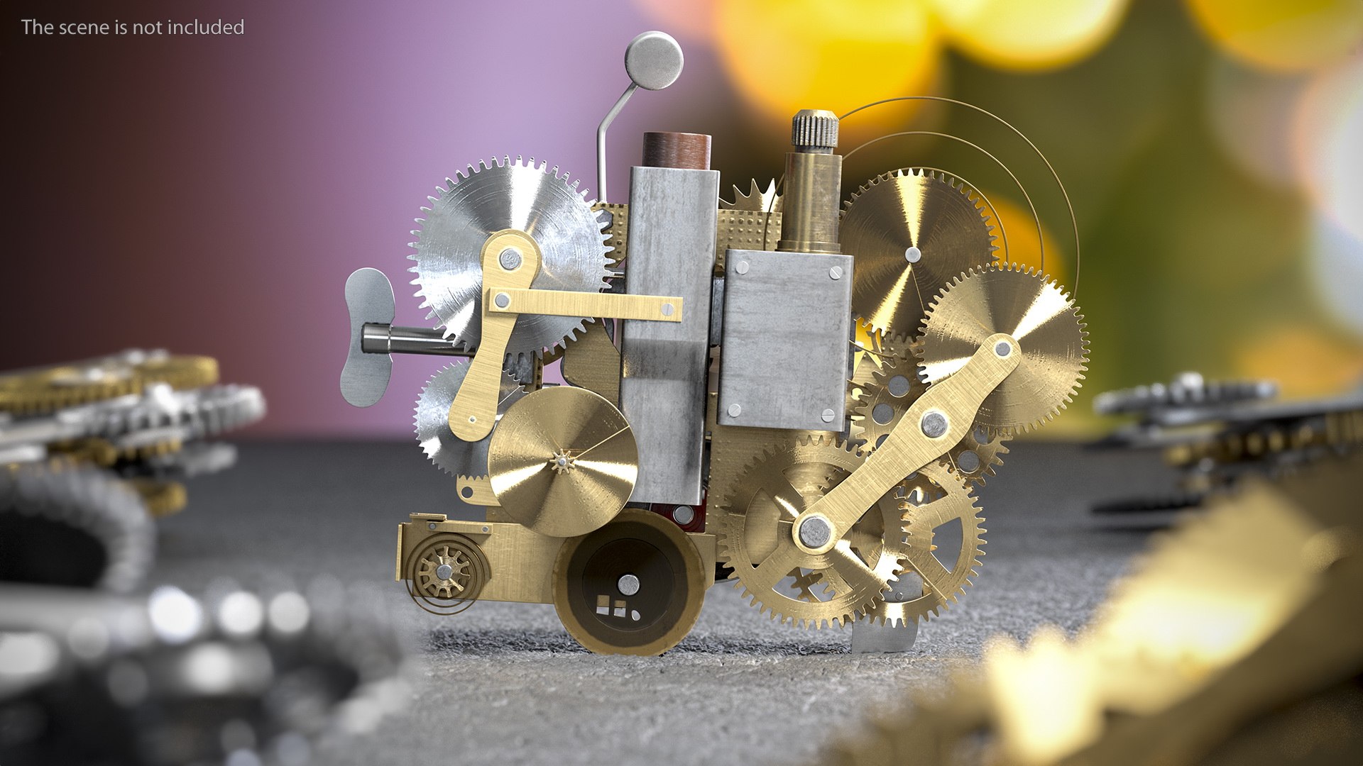 3D Clockwork Gear Counter Mechanism - TurboSquid 1653117