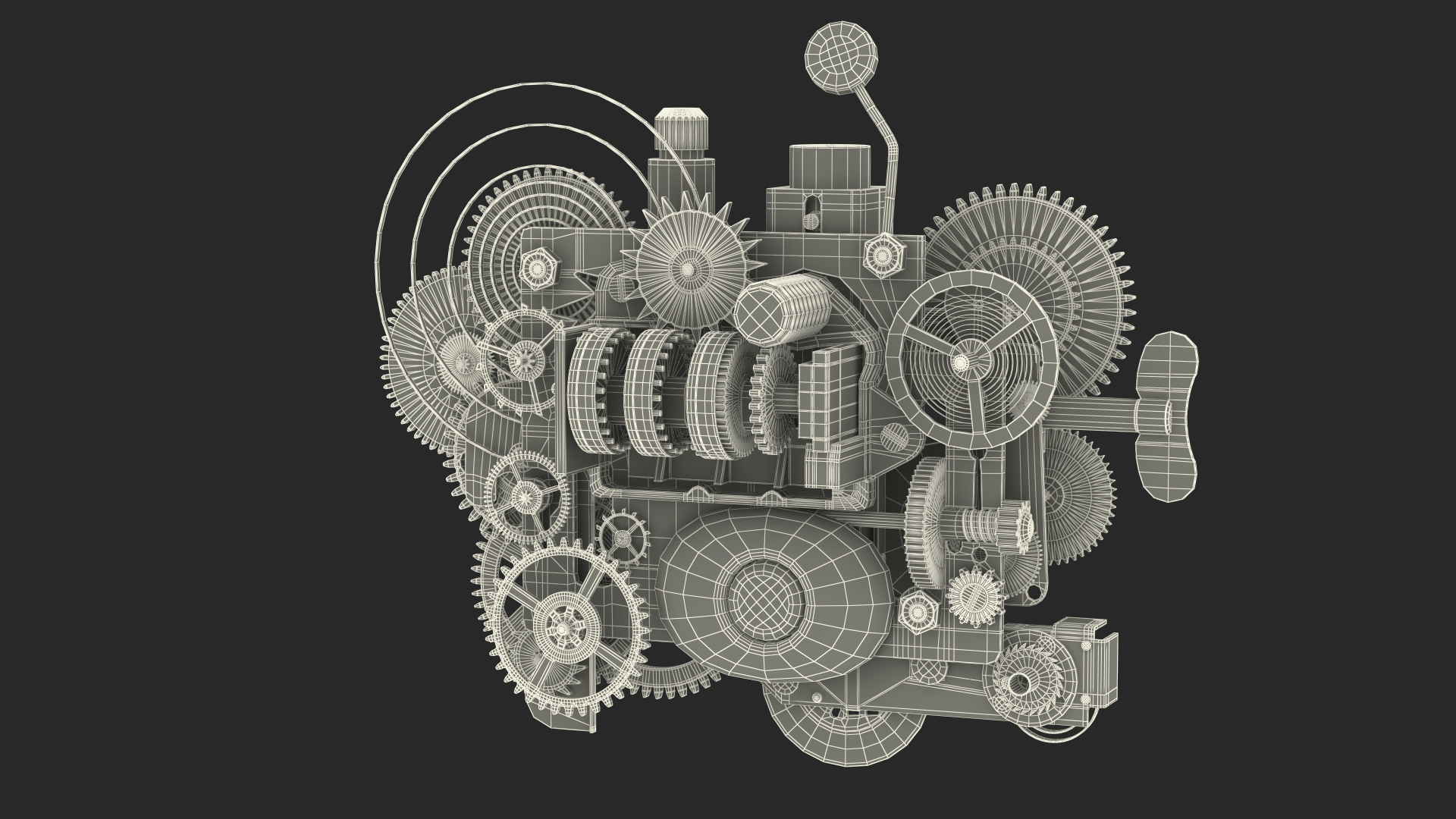 3D Clockwork Gear Counter Mechanism - TurboSquid 1653117