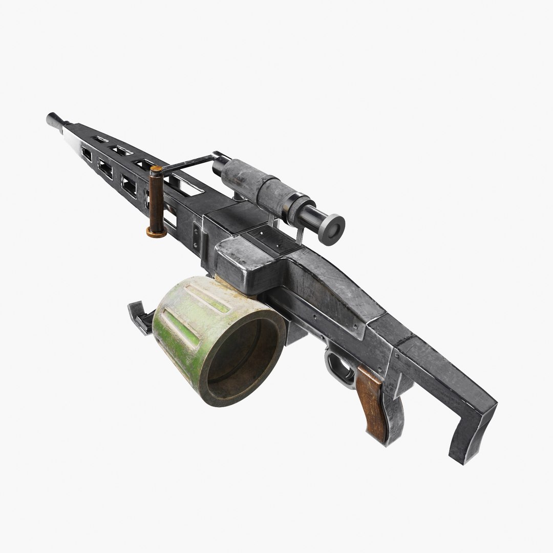 Old machine gun model - TurboSquid 1459066