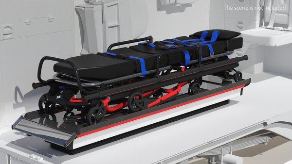 3D model ambulance stretcher folded - TurboSquid 1684631