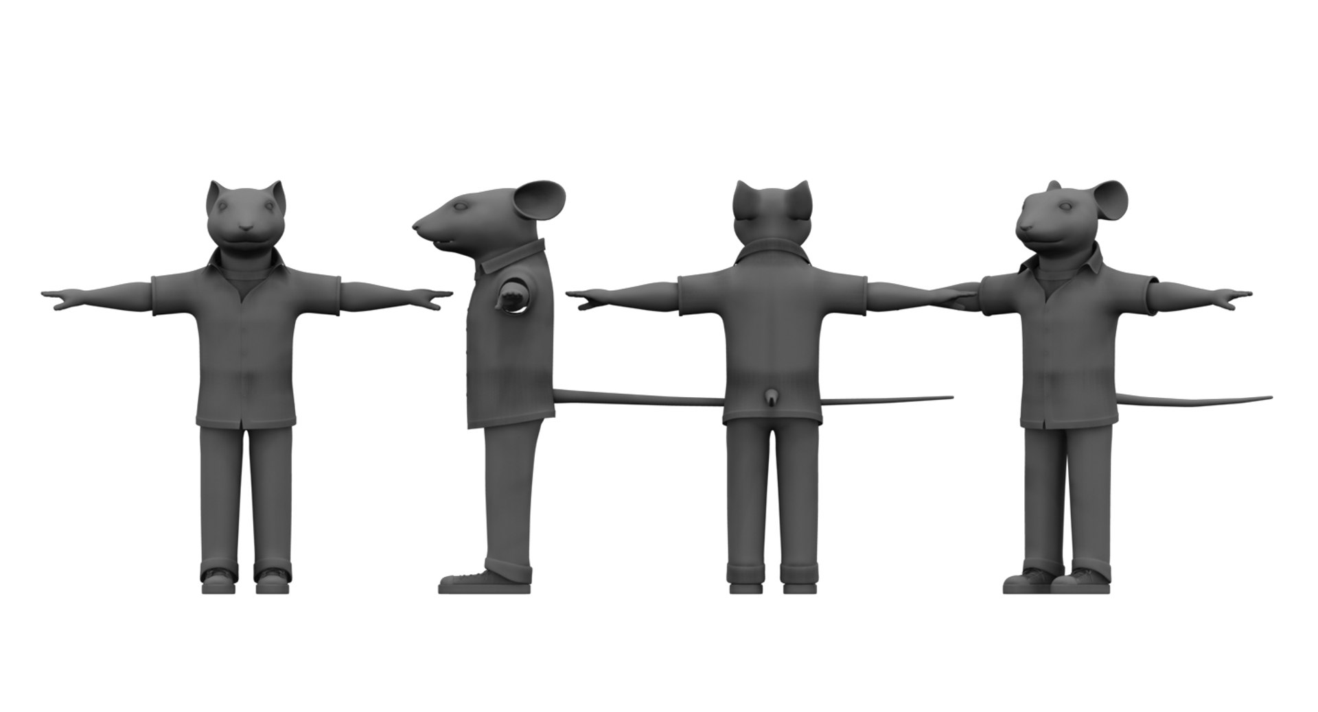 Stuart Little Rat Cartoon Model - TurboSquid 1480900