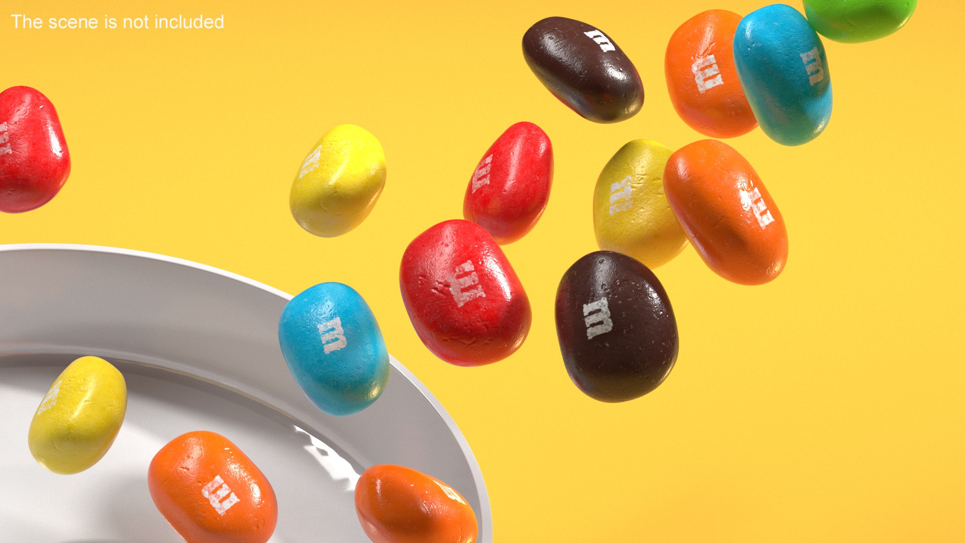 3D Model Multicolored M And Ms Nut Candies - TurboSquid 2270314