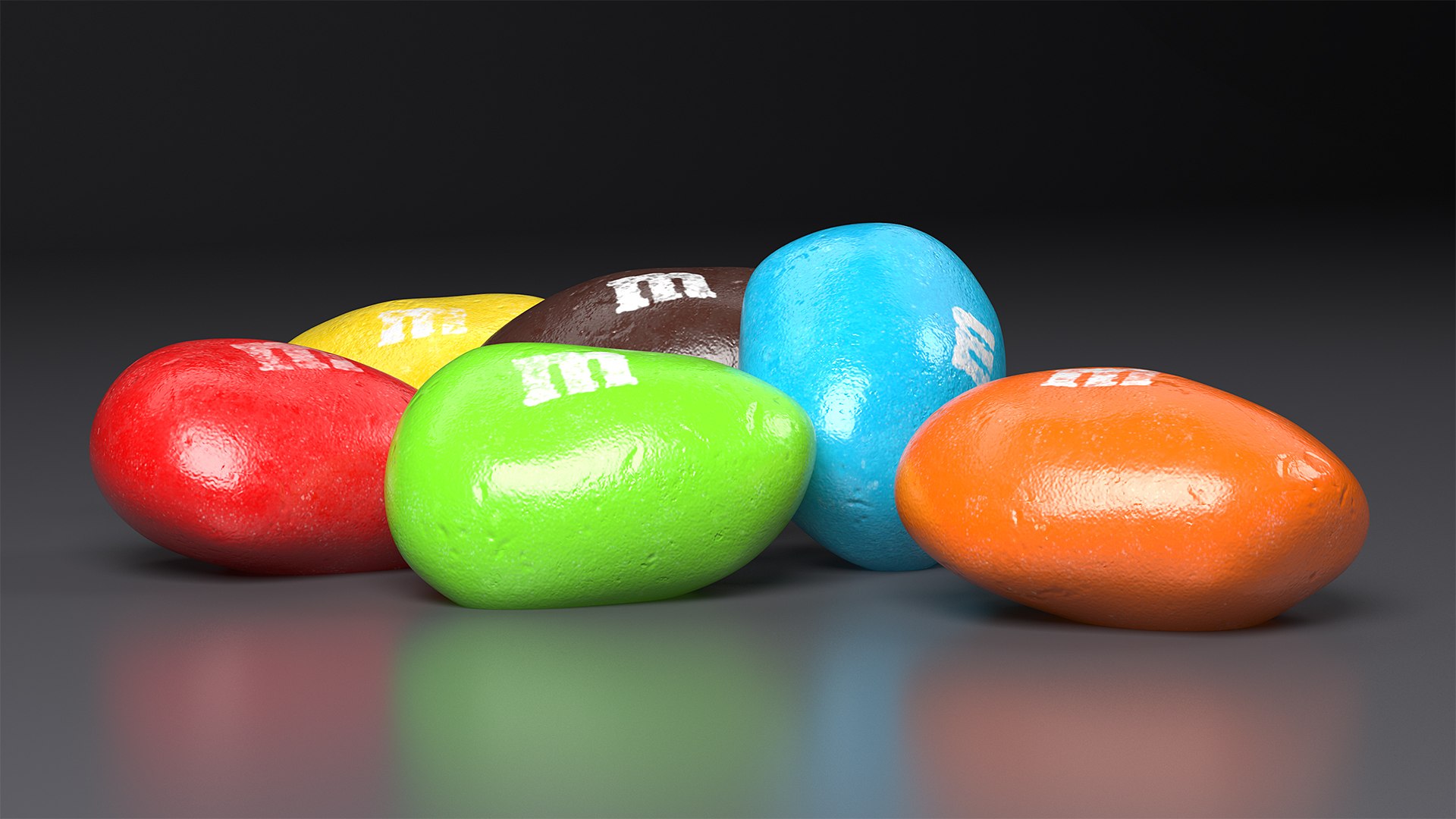 3D Model Multicolored M And Ms Nut Candies - TurboSquid 2270314
