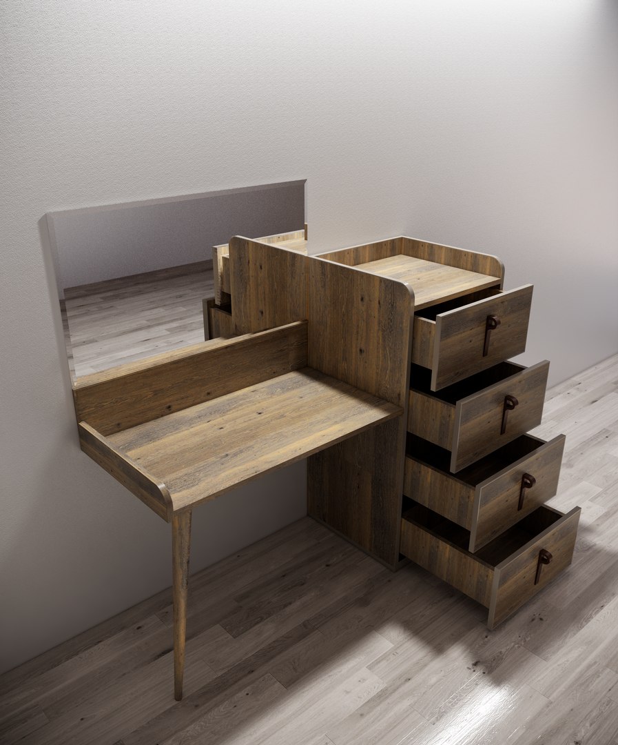 Make Up Table - Vanity Table 3D - TurboSquid 2078234