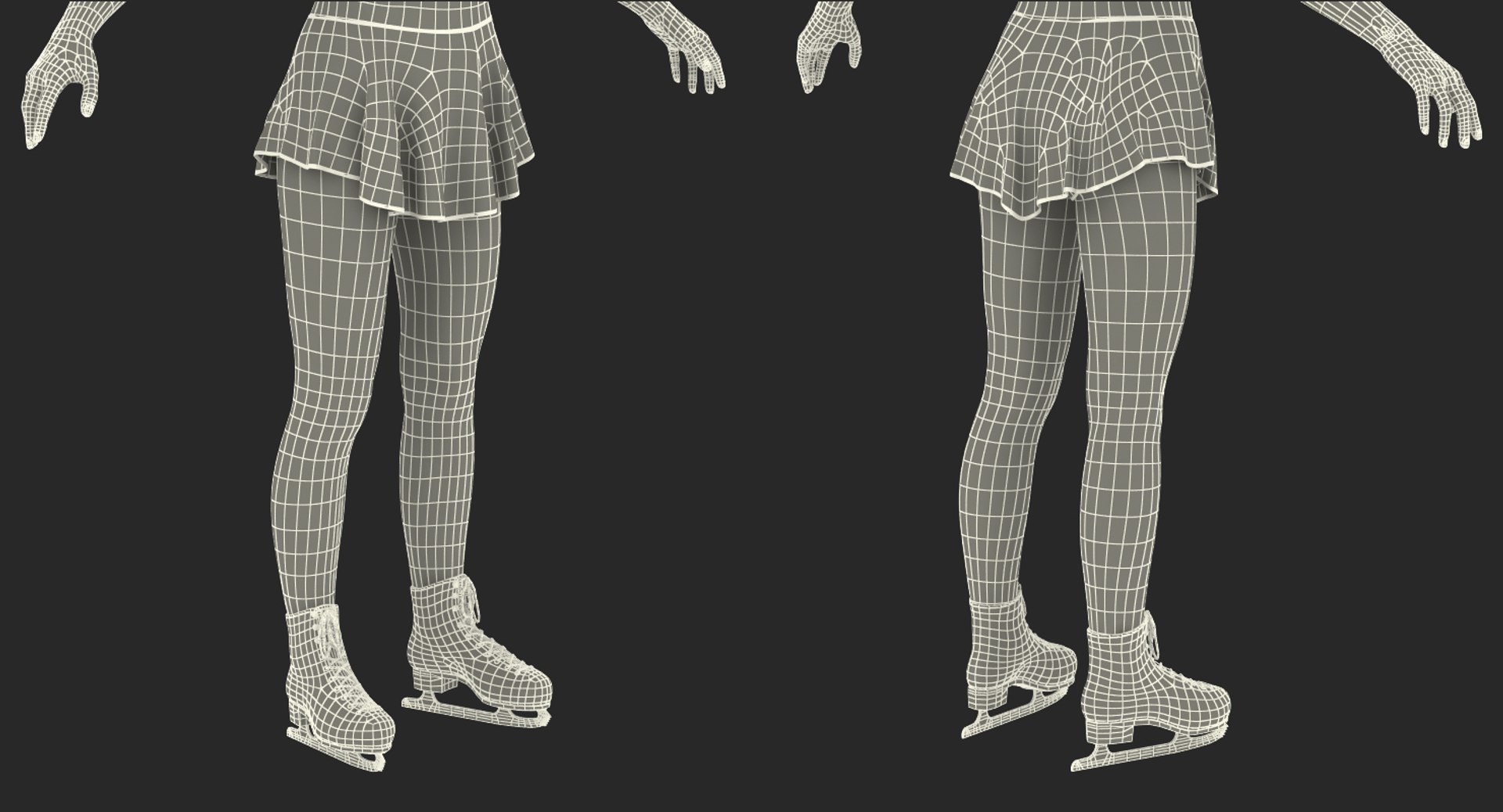 3D Model Female Figure Skater Rigged - TurboSquid 1157611