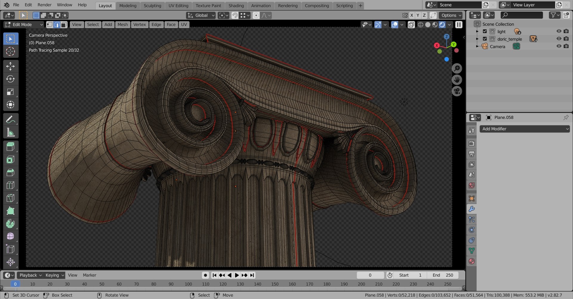 3D ionic column architecture model - TurboSquid 1538428